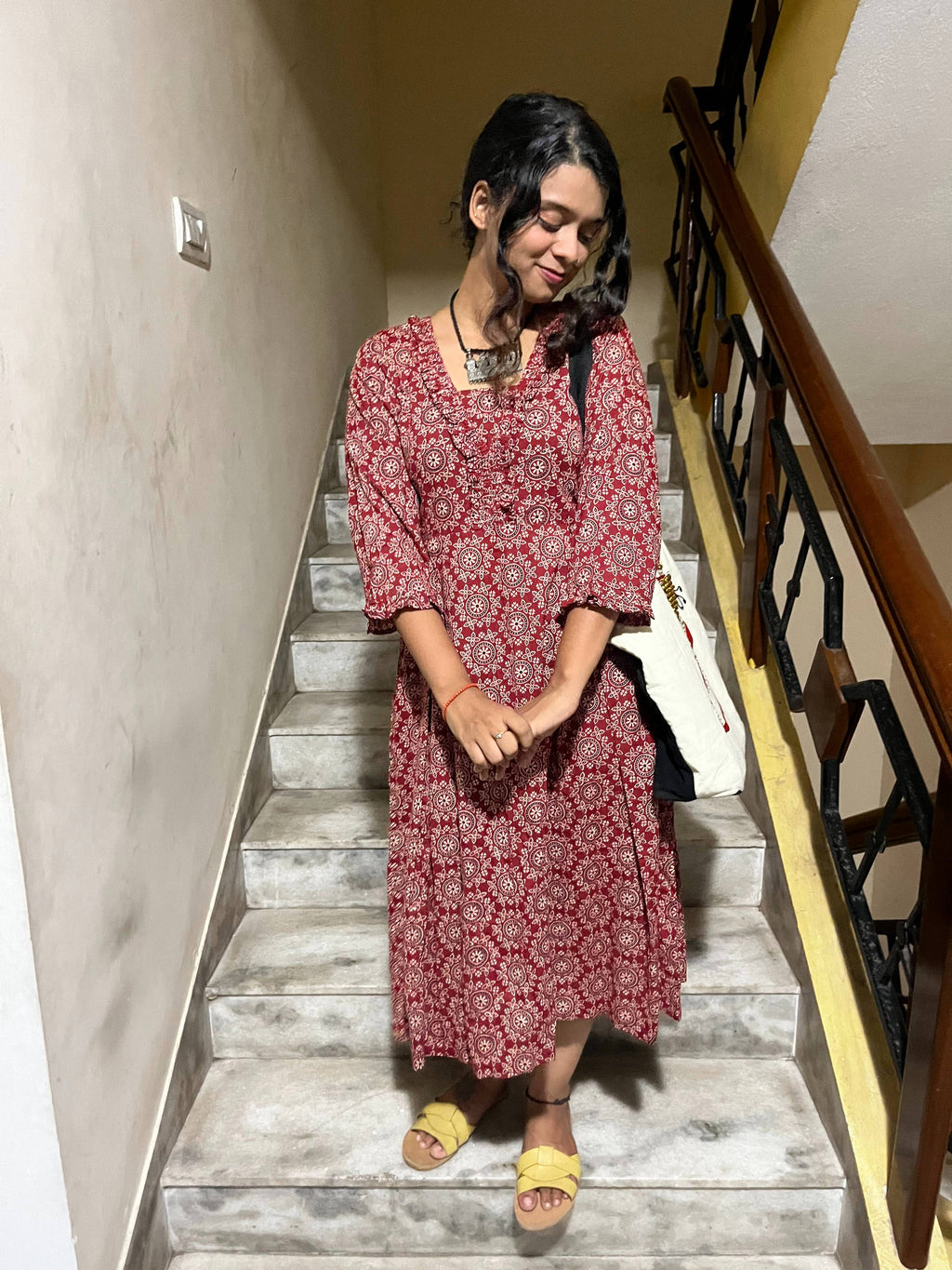 Kinkini - Dresses in Red Circle Ajrakh